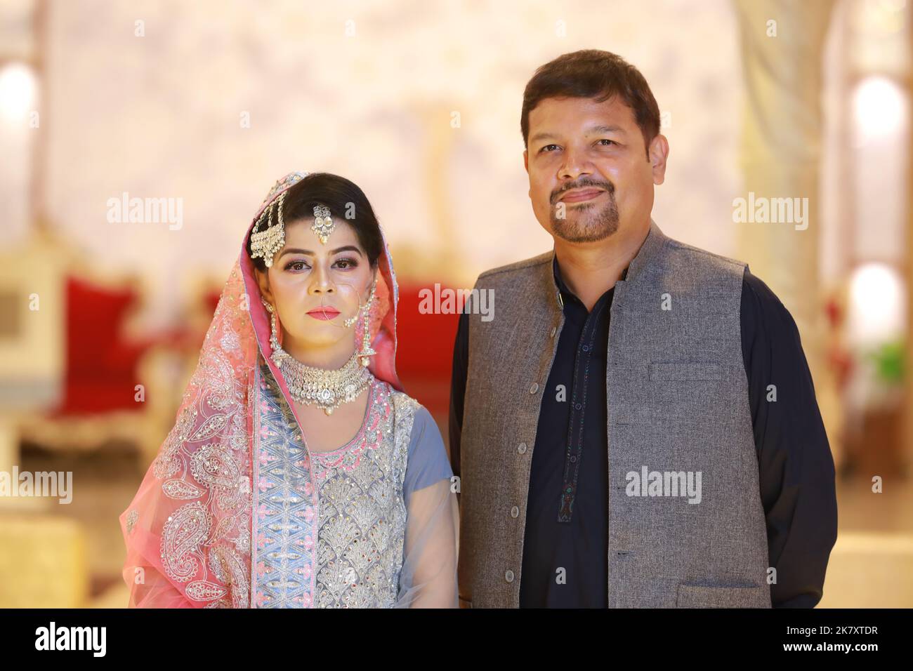 Bride at Pakistani wedding: Traditional Nikah ceremony in Karachi Stock ...
