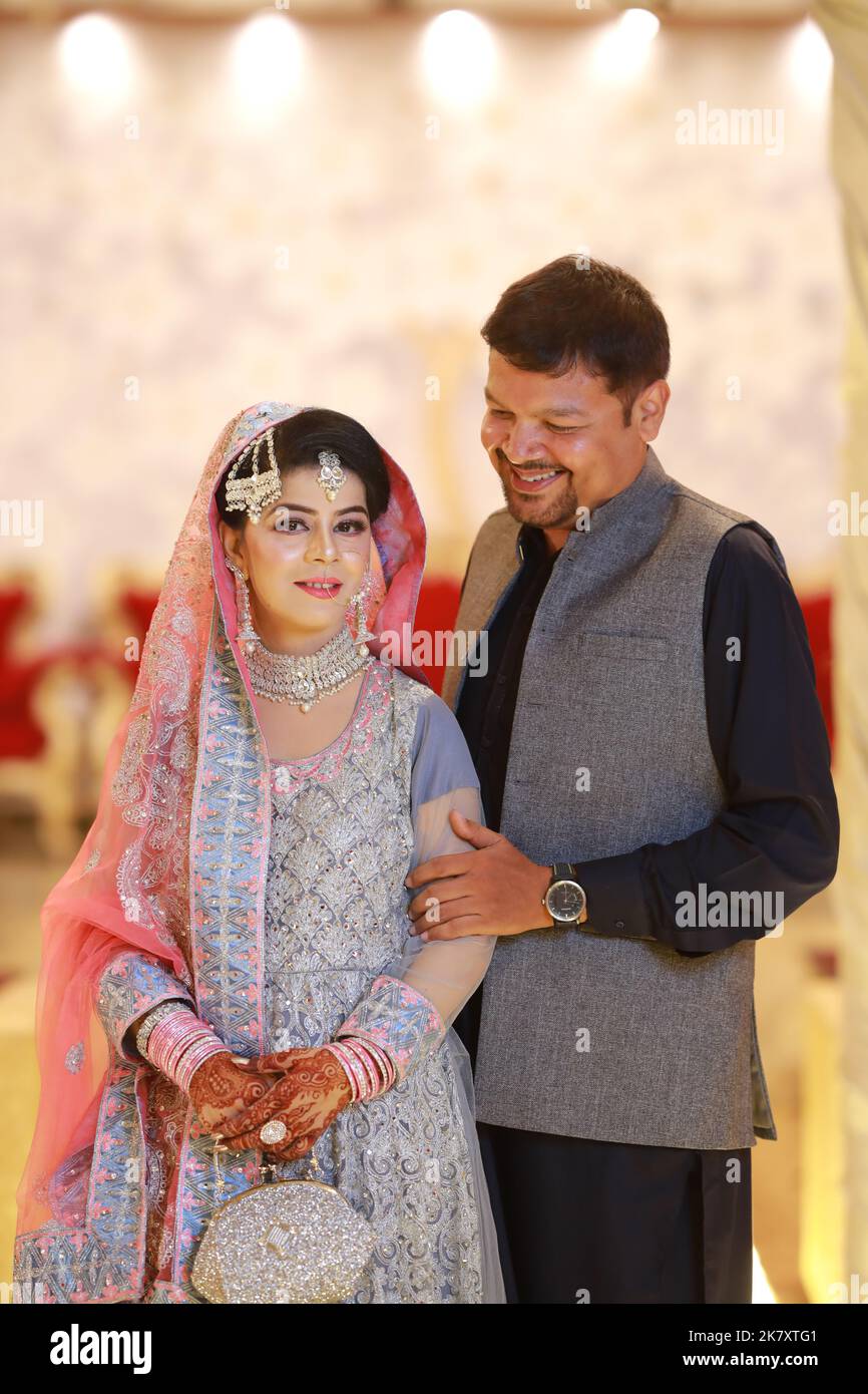 Bride at Pakistani wedding: Traditional Nikah ceremony in Karachi Stock ...