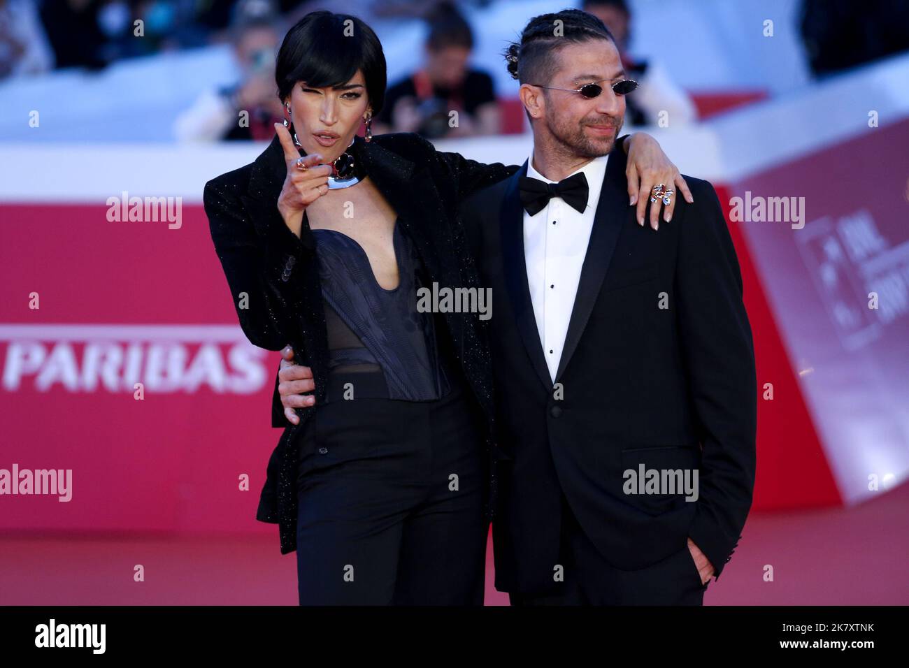 Nina Zilli and Daniele Lazzarin attend the red carpet of the movie "La ...