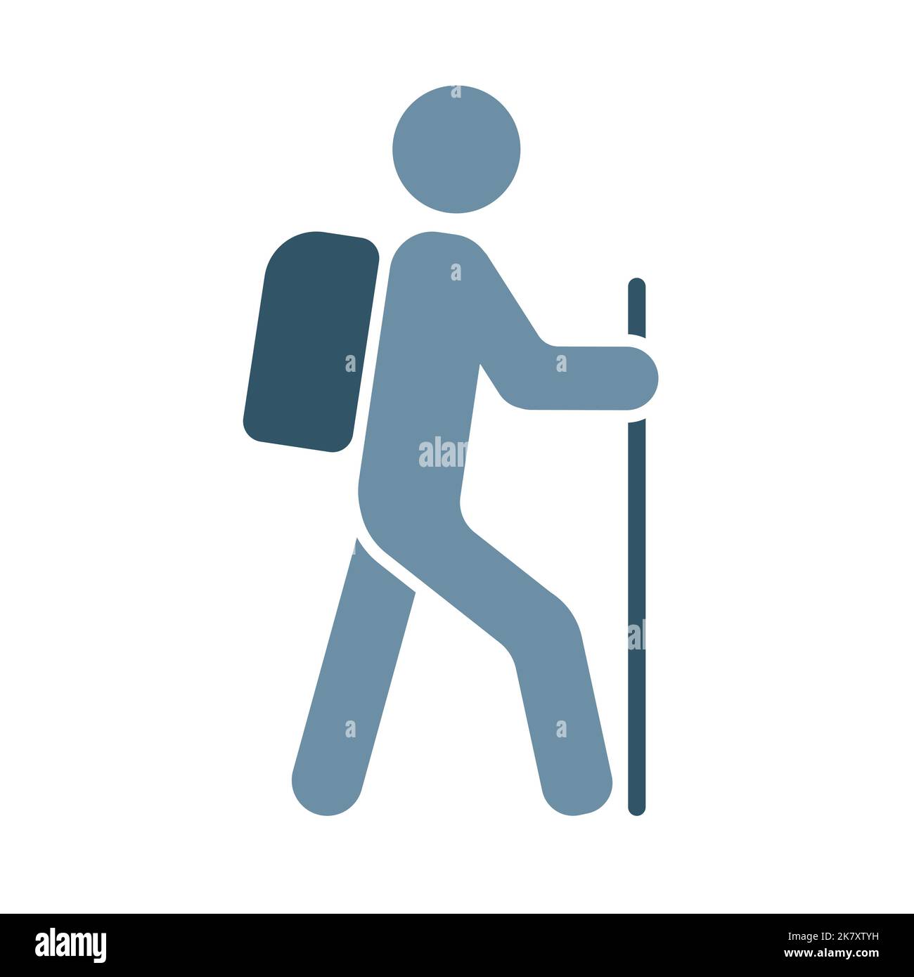 Hiking icon isolated on white background, vector illustration Stock ...