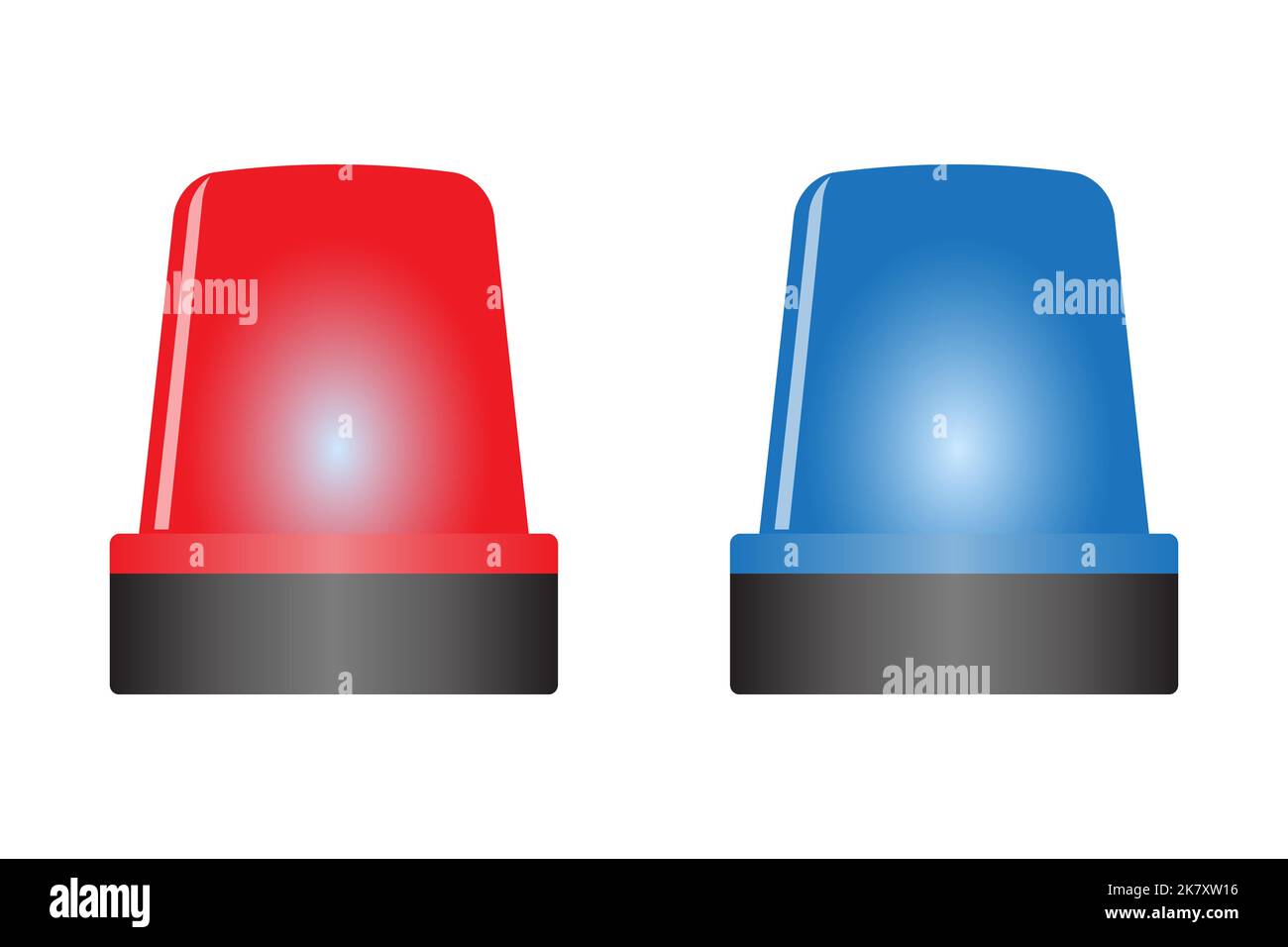 Flashing blue police car Stock Vector Images - Alamy