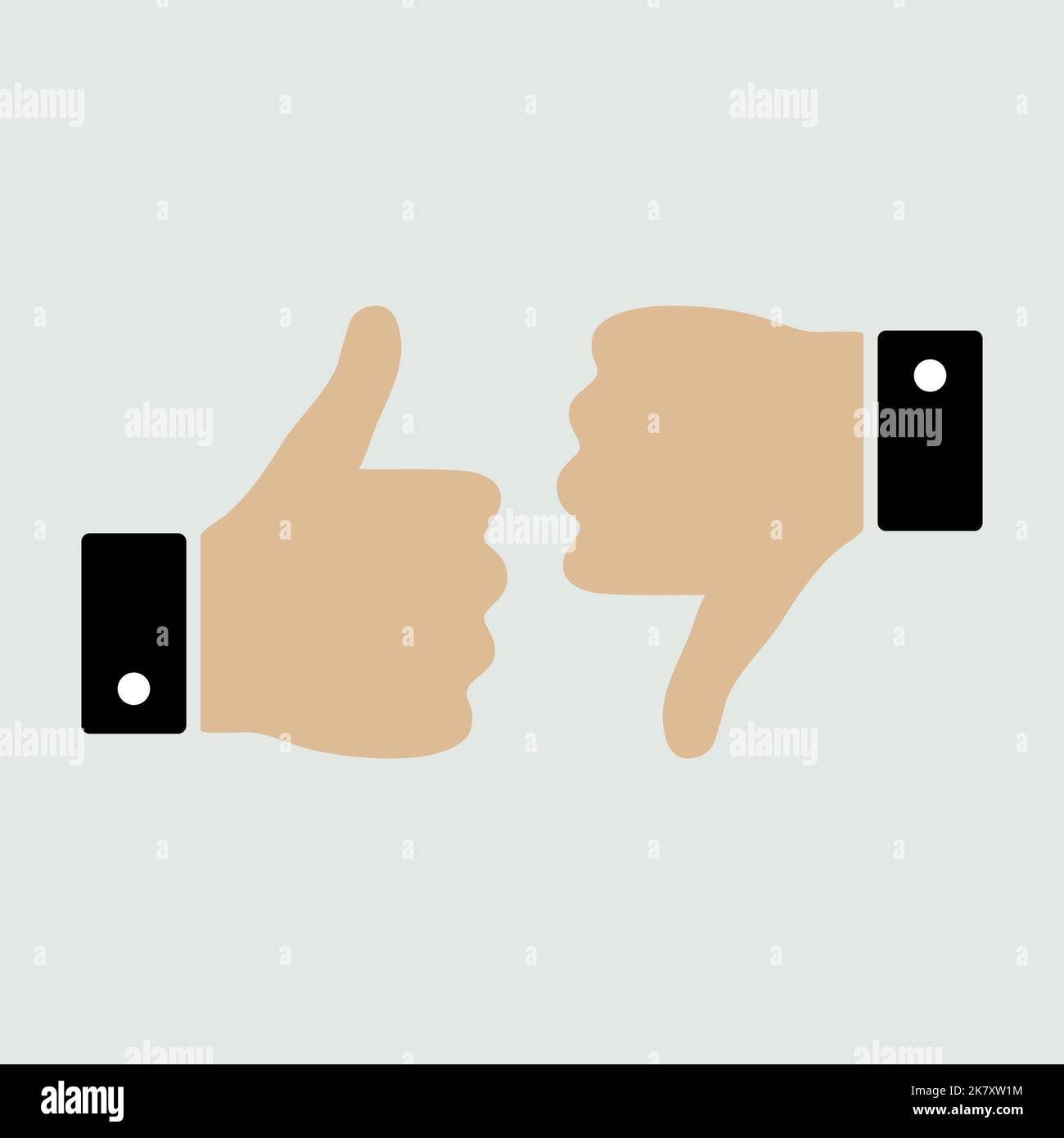 Thumb up and down icon. Like and dislike icon isolated. Vector ...