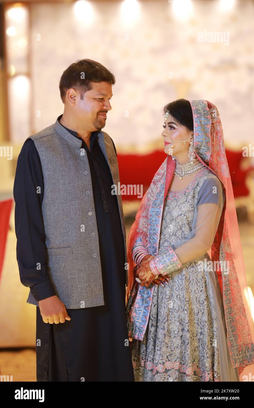 Bride at Pakistani wedding: Traditional Nikah ceremony in Karachi Stock ...