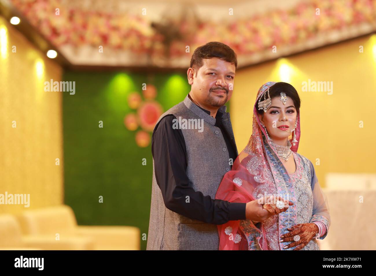 Bride at Pakistani wedding: Traditional Nikah ceremony in Karachi Stock ...