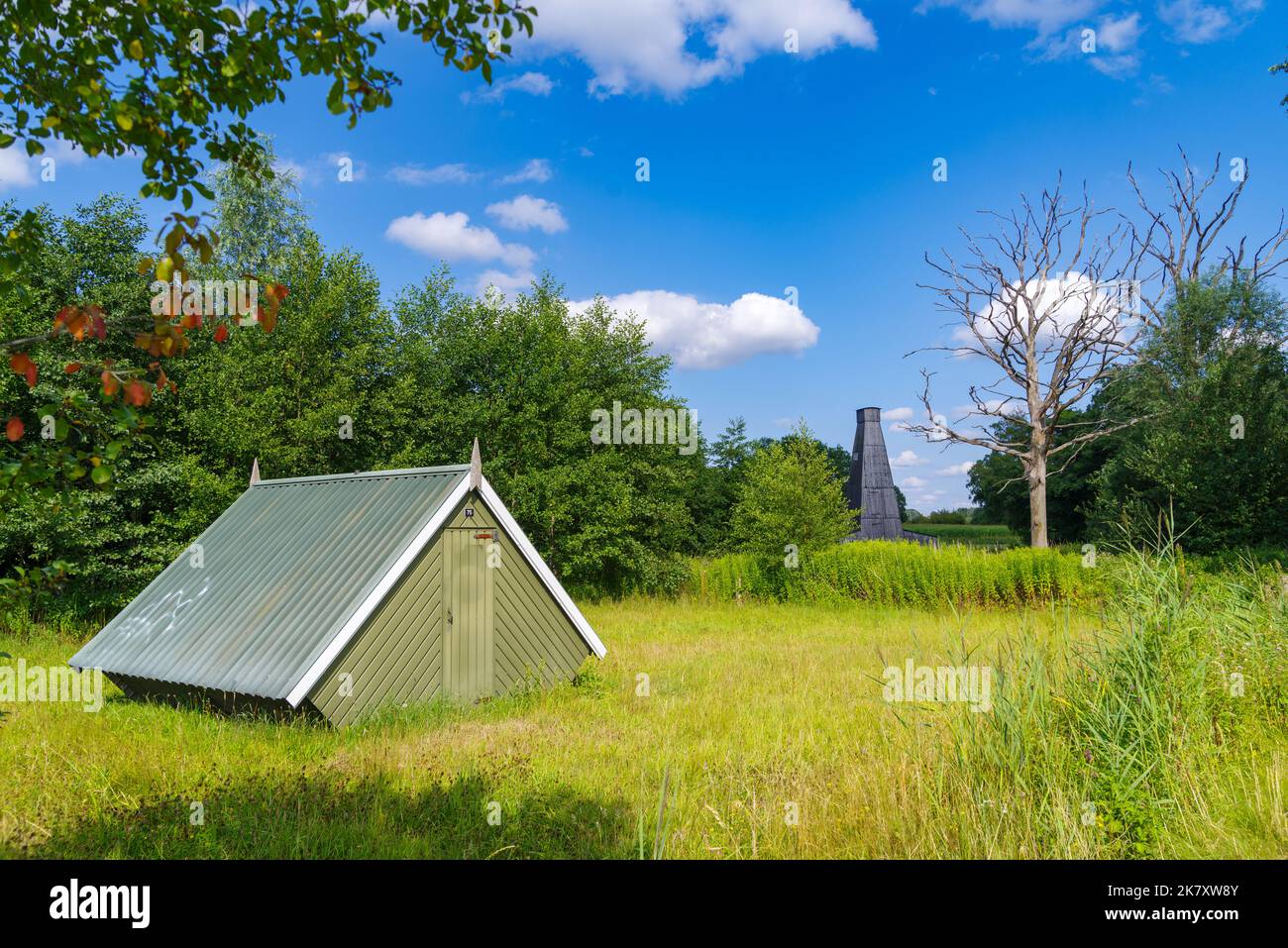 wooden salt house for salt extraction in the netherlands Stock Photo ...