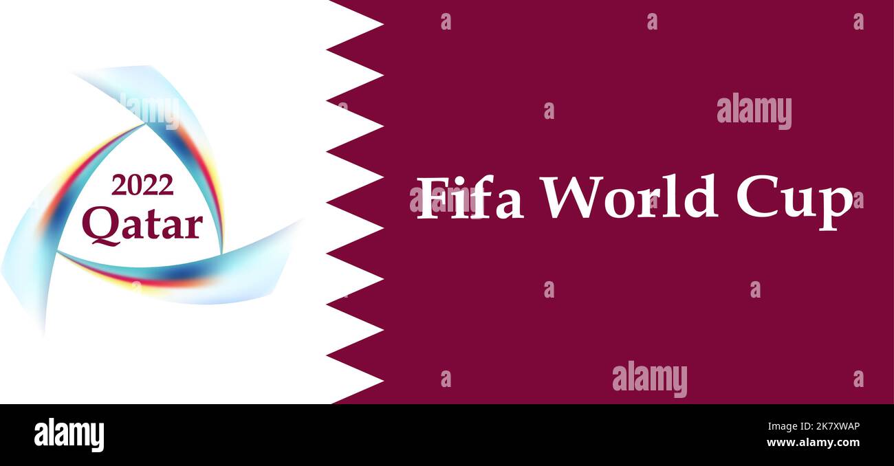 FIFA 2022 Qatar Cup World. Modern banner design Background template Football competition Art ...