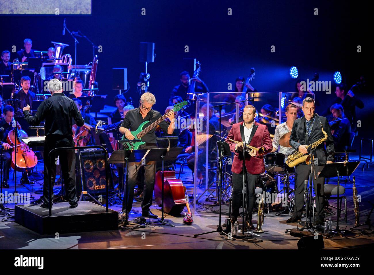 Kyle Eastwod performs live on stage with his quintet band and Lyon’s ...