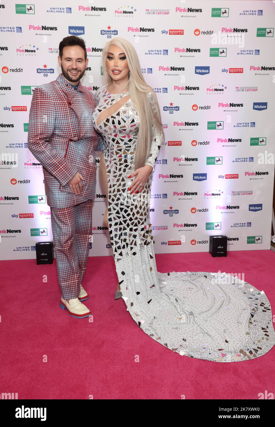Anthony James and Jessica Alves attending the PinkNews Awards at Church ...