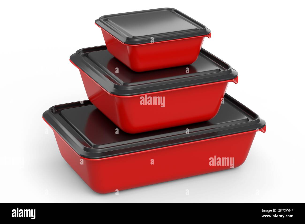Set of food container for storing dishes, product tray box isolated on ...