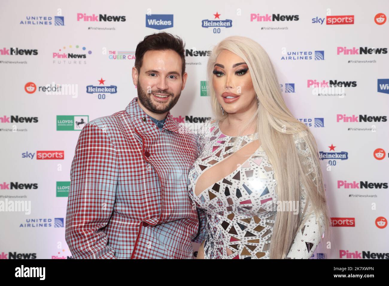 Anthony James and Jessica Alves attending the PinkNews Awards at Church ...