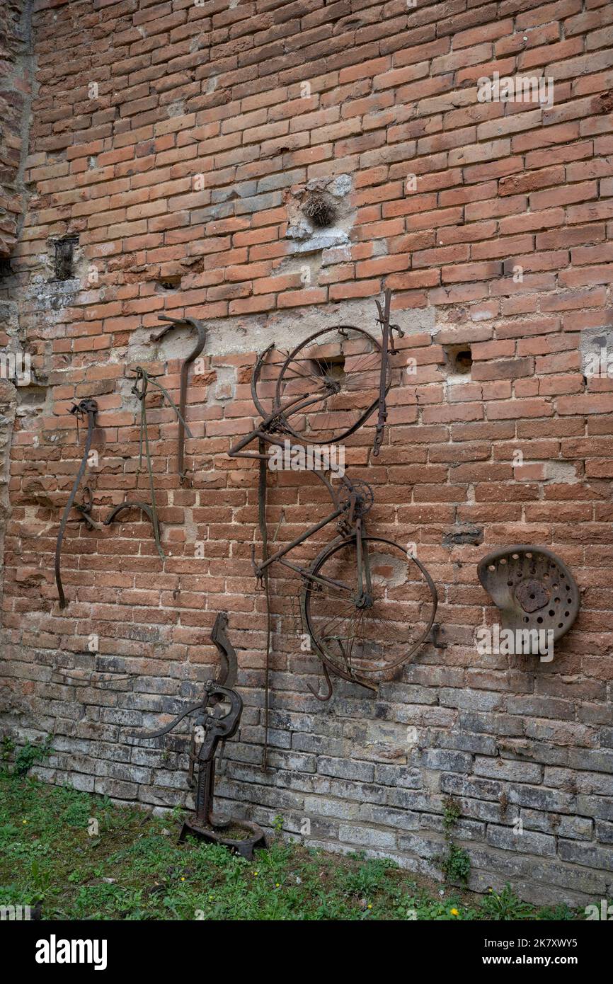 The village of Oradour-sur-Glane, Haute-Vienne, France, the site of a ...