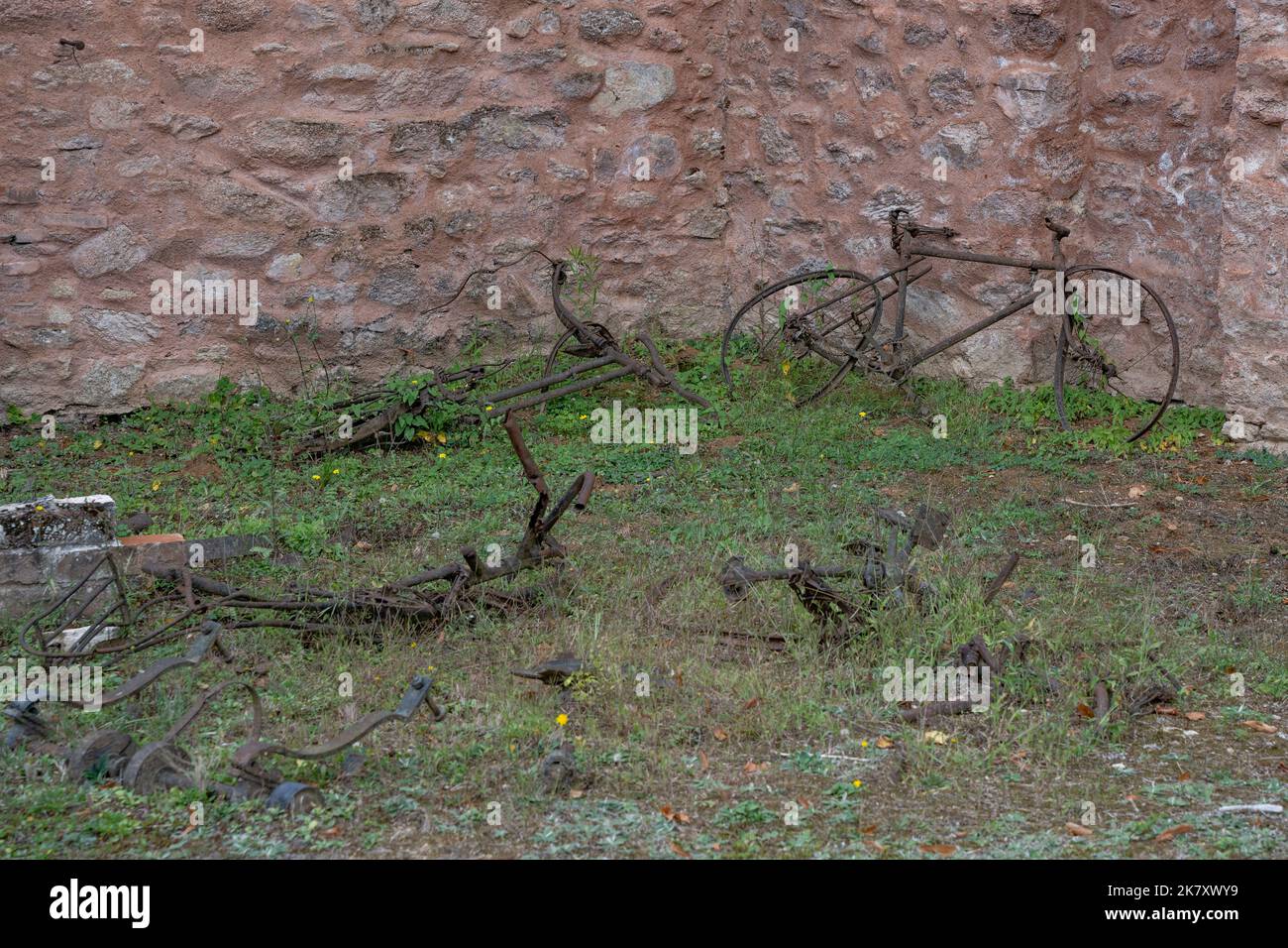 The village of Oradour-sur-Glane, Haute-Vienne, France, the site of a ...