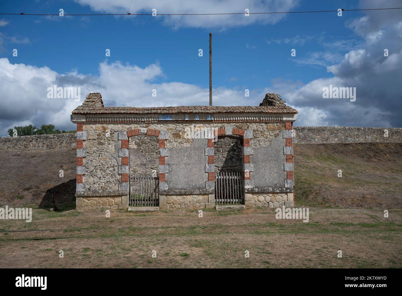 The village of Oradour-sur-Glane, Haute-Vienne, France, the site of a ...