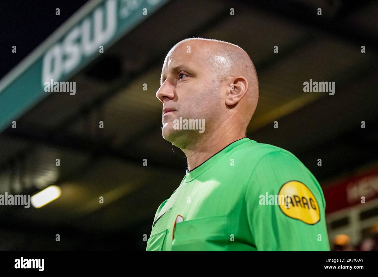 ROTTERDAM, NETHERLANDS - OCTOBER 19: assistant referee Erik Kleinjan ...