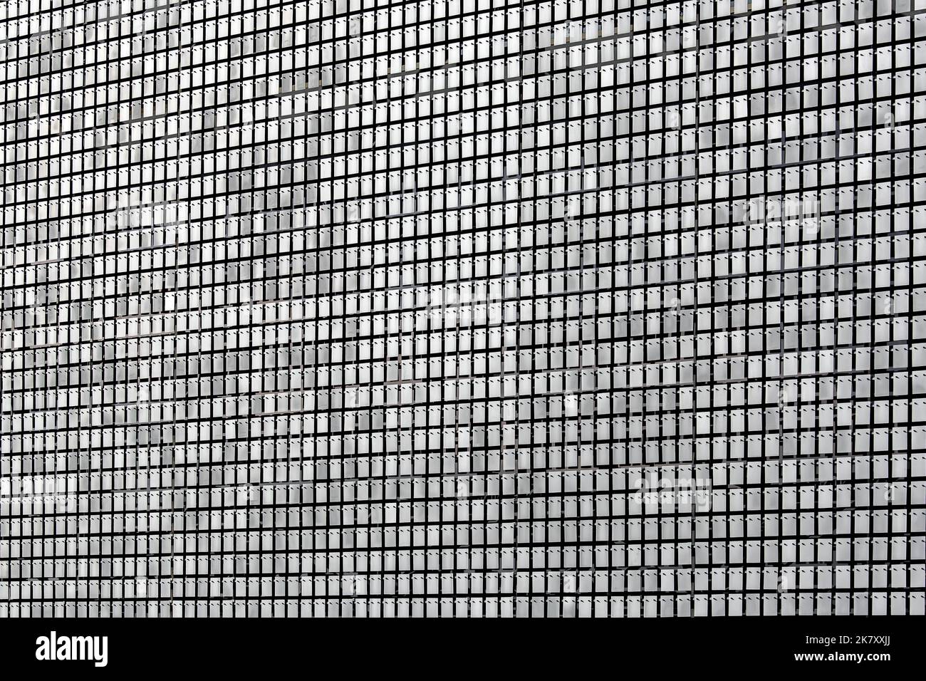 protective screen metal rectangular plates with rivets on the facade of ...