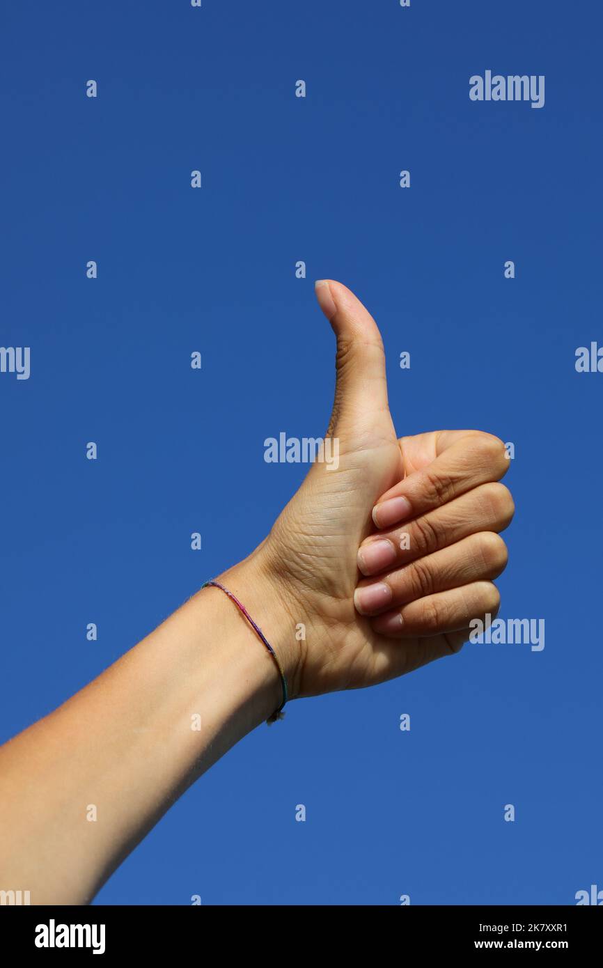 Hand gesture indicating approval hi-res stock photography and images ...