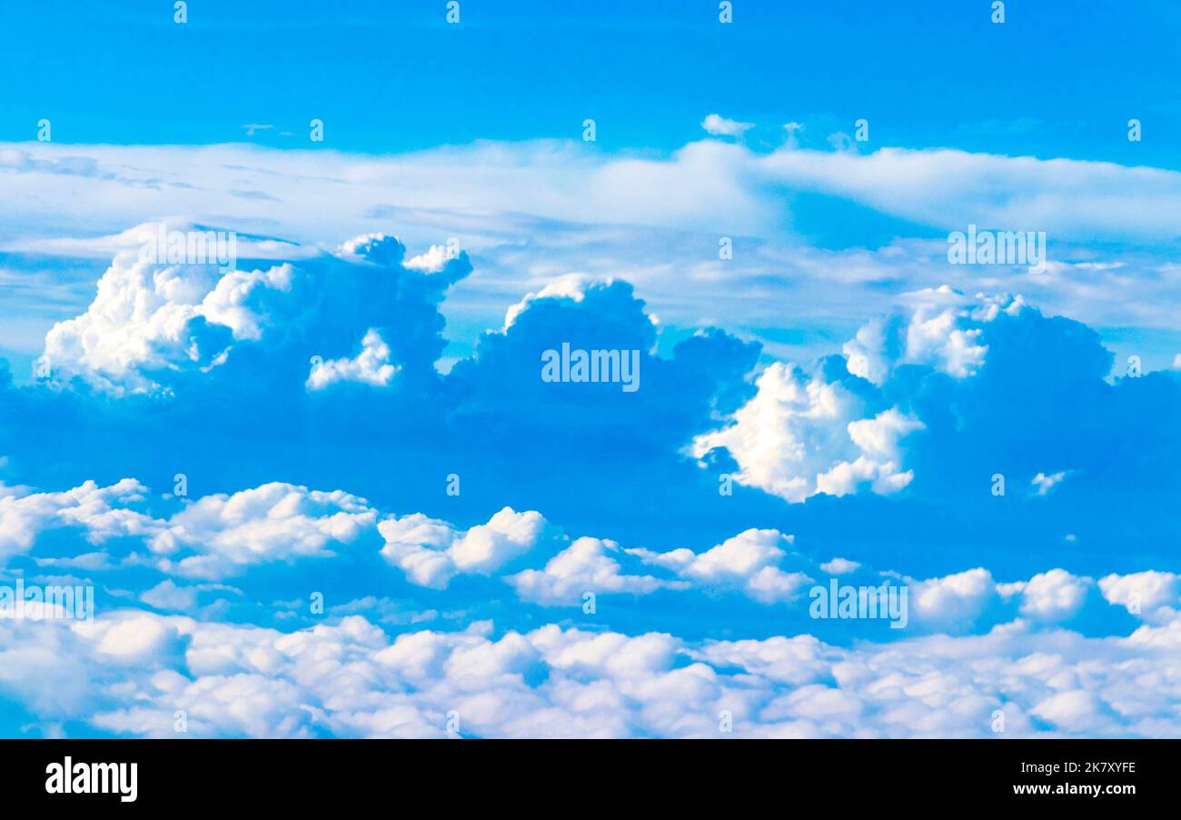 Flying above the clouds beautiful cloud panorama over Singapore in ...