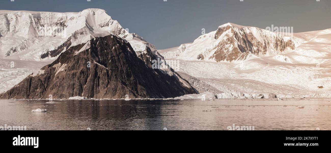 Antarctic mountains end sea landscape, Antartica Stock Photo - Alamy