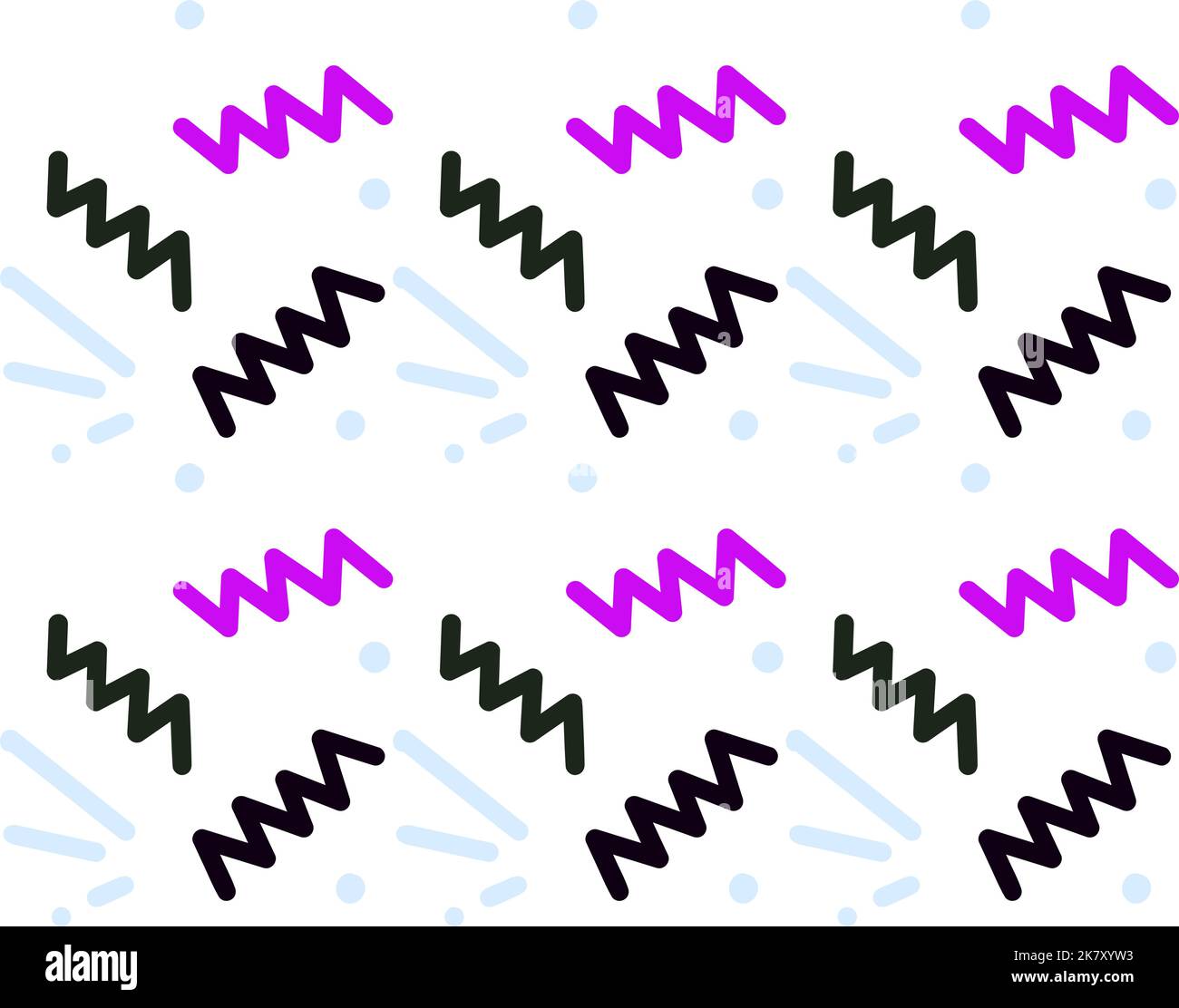 Seamless Pattern Of Zig Zag Lines Vector Quality On White Modern