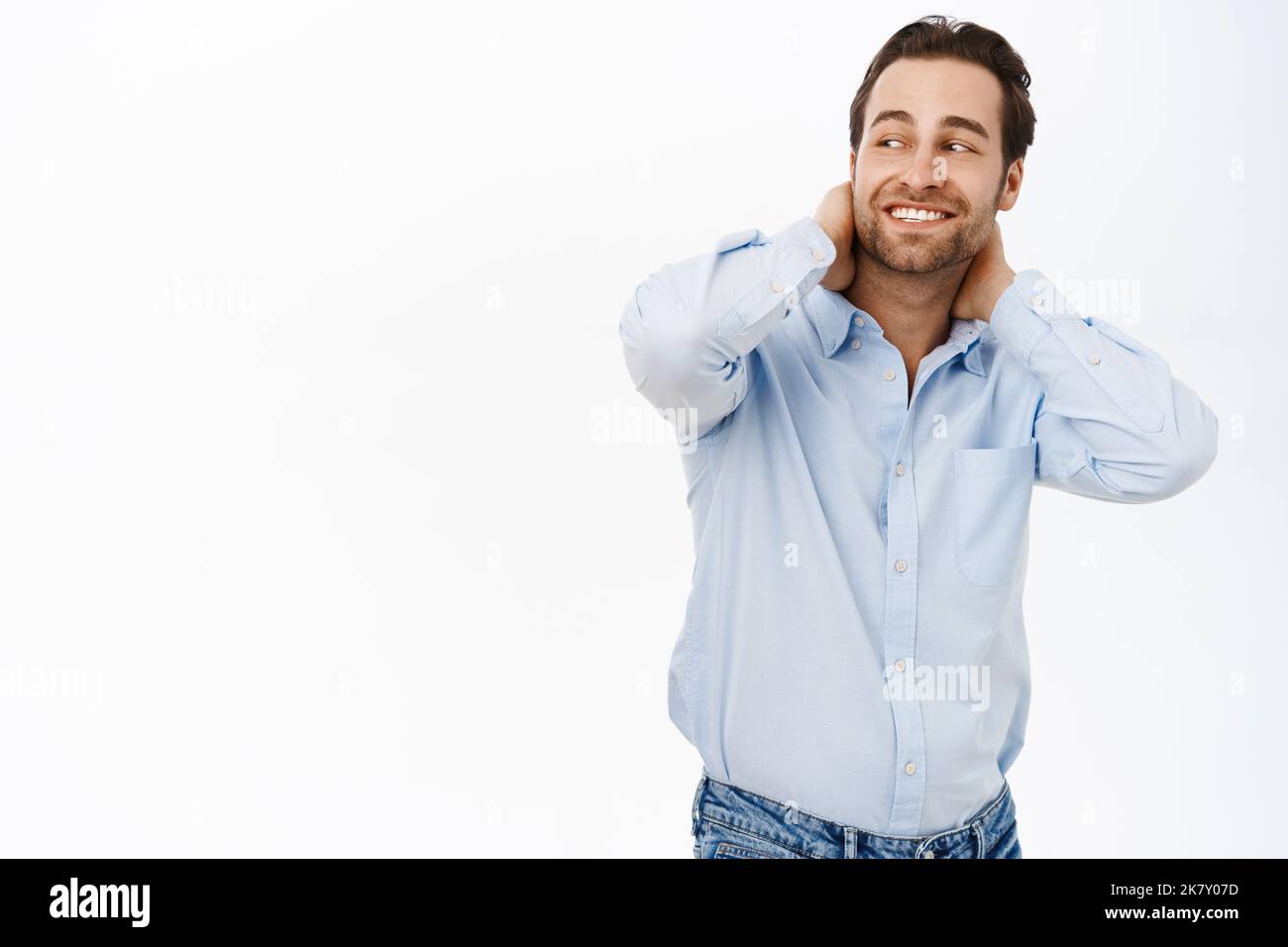 Portrait of handsome and confident businessman, adult good-looking man ...