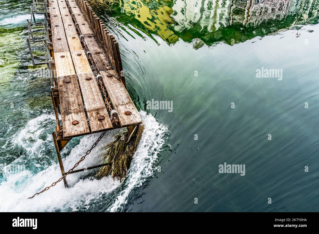 Colorful Reuss River Inner Harbor Reflection Lucerne Switzerland ...