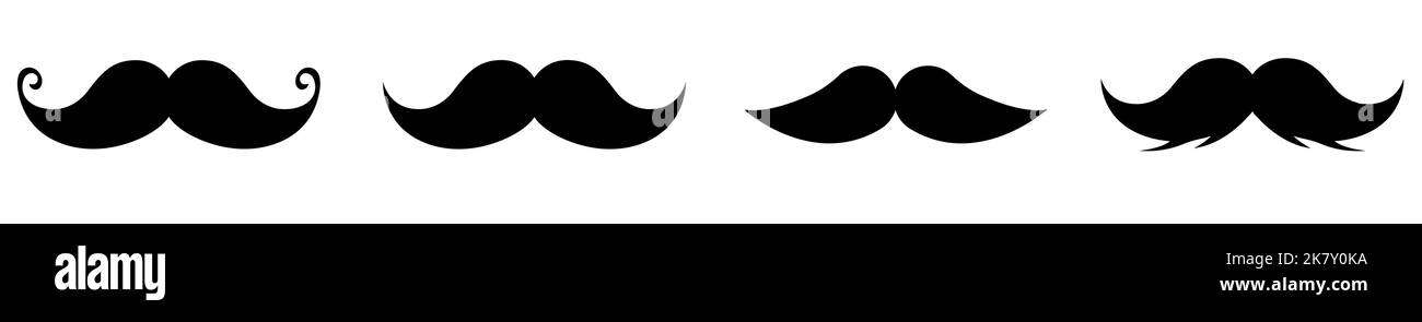 Moustache icons set. Symbol for website design, logo, app, UI. Vector ...