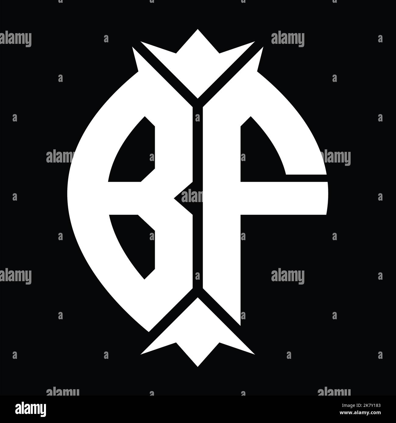 Bf initials logo hi-res stock photography and images - Alamy