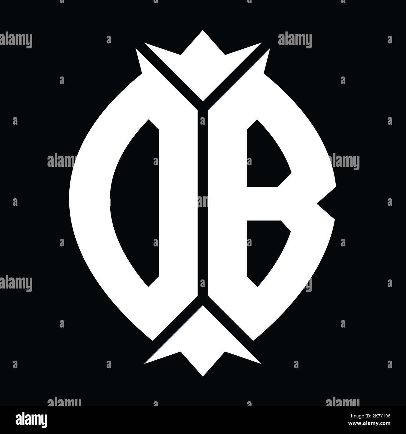 DB Logo monogram shield leaf crown element design template Stock Photo ... DB Logo monogram shield leaf crown element design template Stock Photo ...