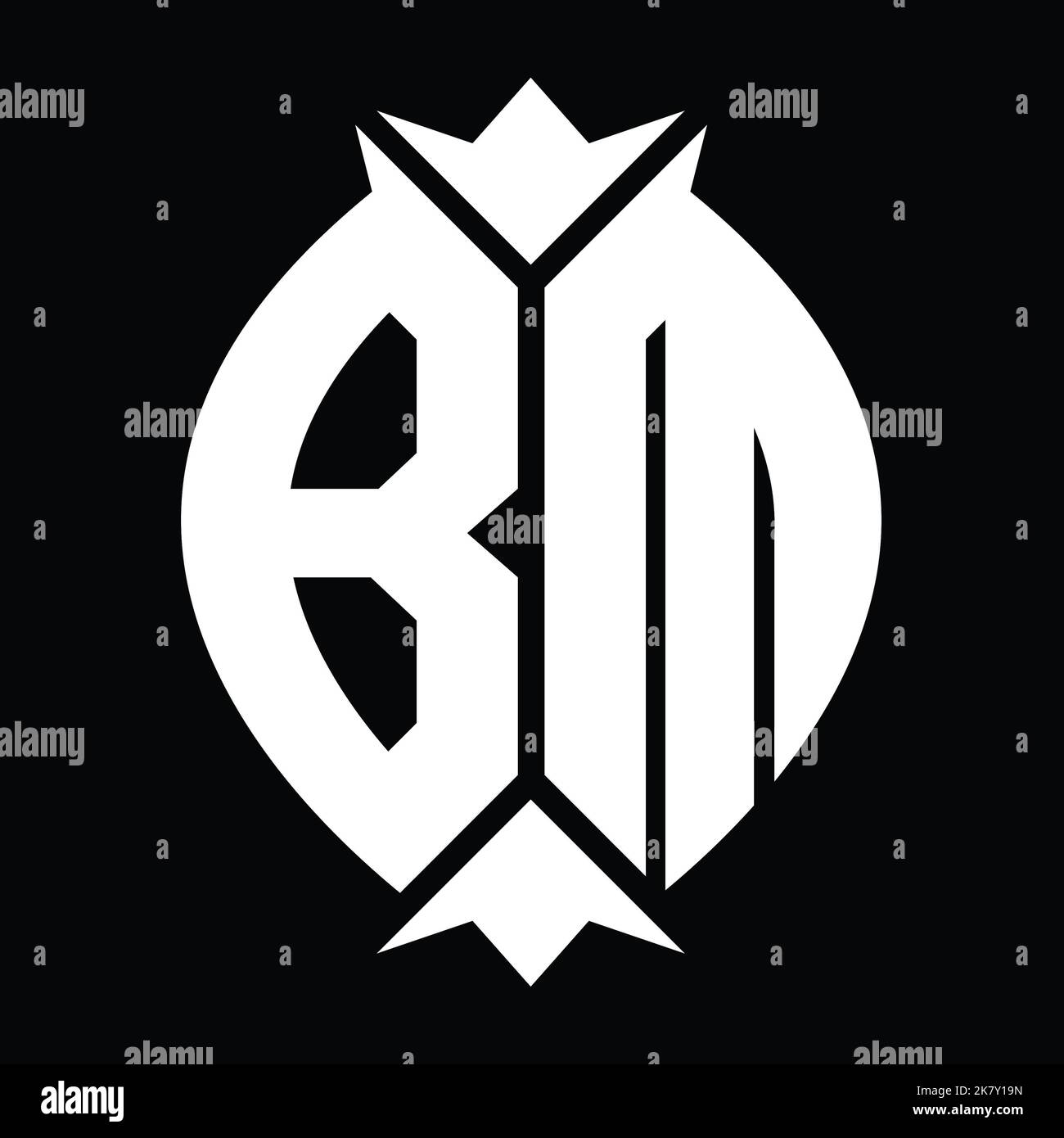 BM Logo monogram shield leaf crown element design template Stock Photo ... BM Logo monogram shield leaf crown element design template Stock Photo ...