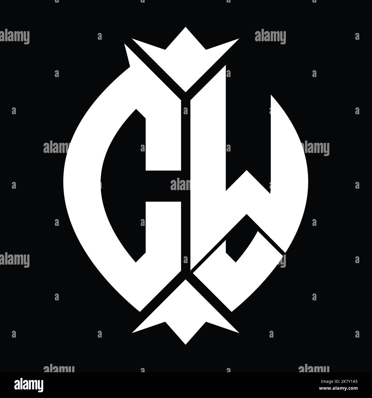 Cw logo design hi-res stock photography and images - Alamy