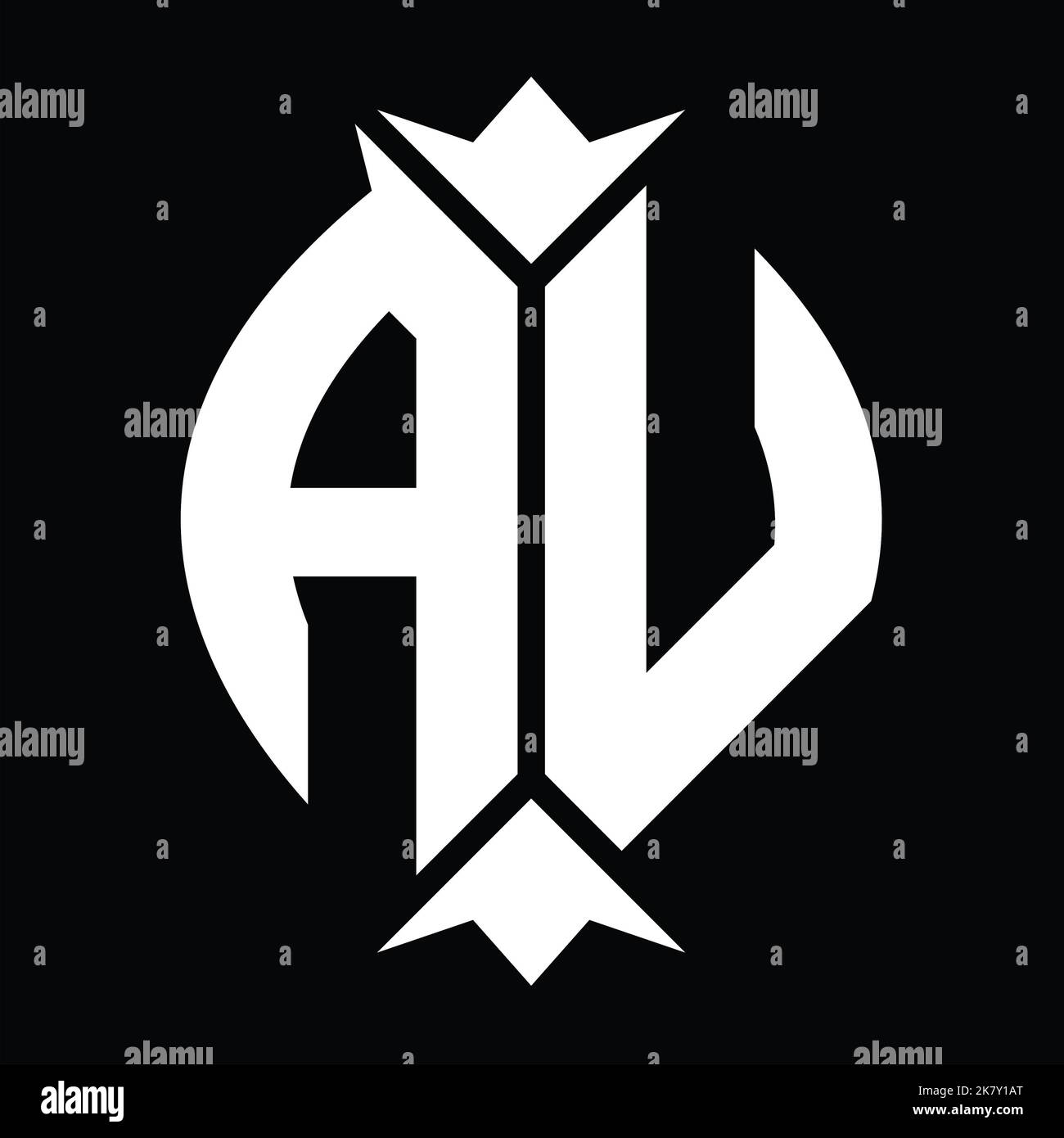 AV Logo monogram shield leaf crown element design template Stock Photo ... AV Logo monogram shield leaf crown element design template Stock Photo ...