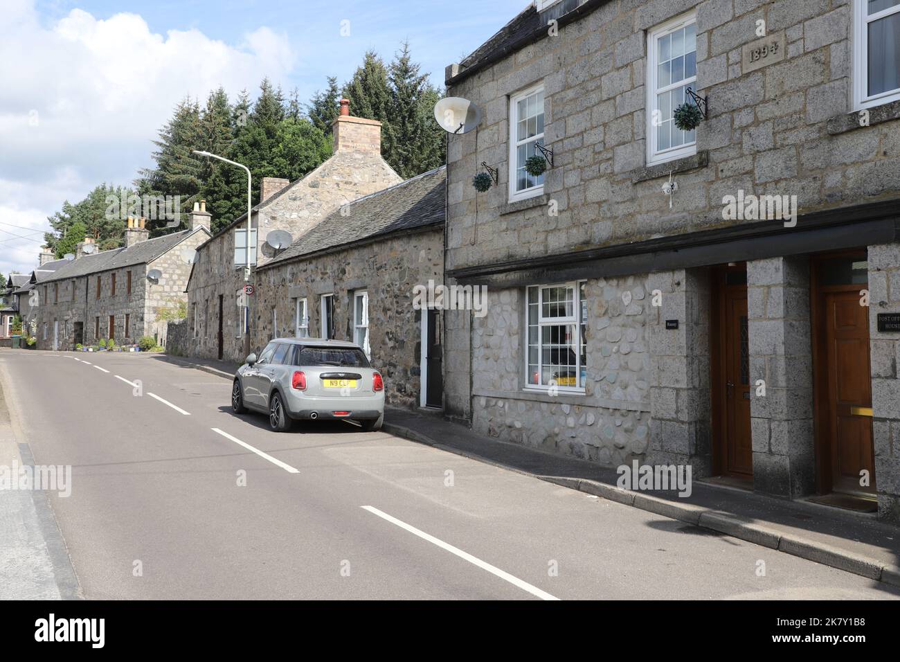 Kirkmichael street scene Scotland August 2021 Stock Photo - Alamy