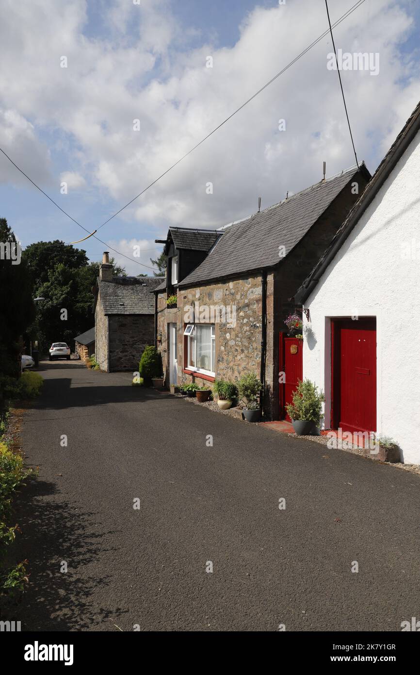 Kirkmichael street scene Scotland August 2021 Stock Photo - Alamy