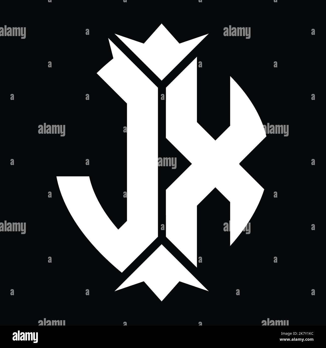 JX Logo monogram shield leaf crown element design template Stock Photo ... JX Logo monogram shield leaf crown element design template Stock Photo ...