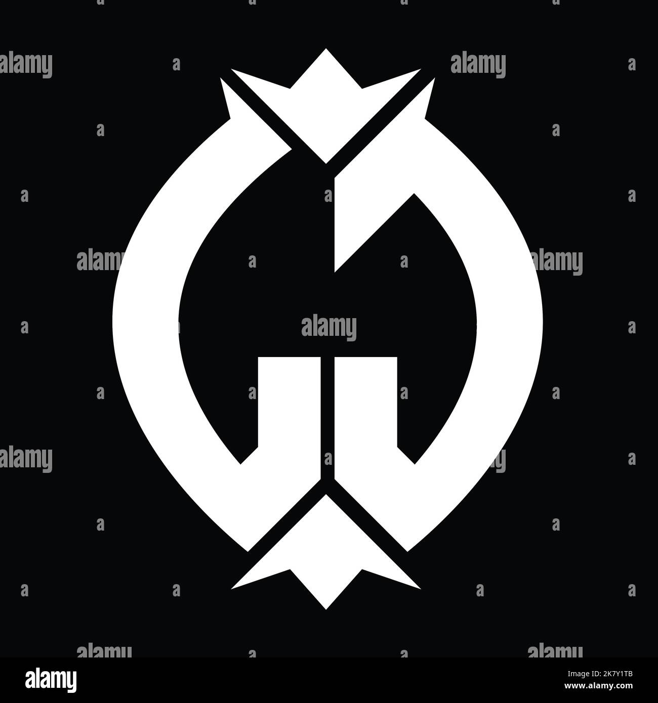 LJ Logo monogram shield leaf crown element design template Stock Photo ...