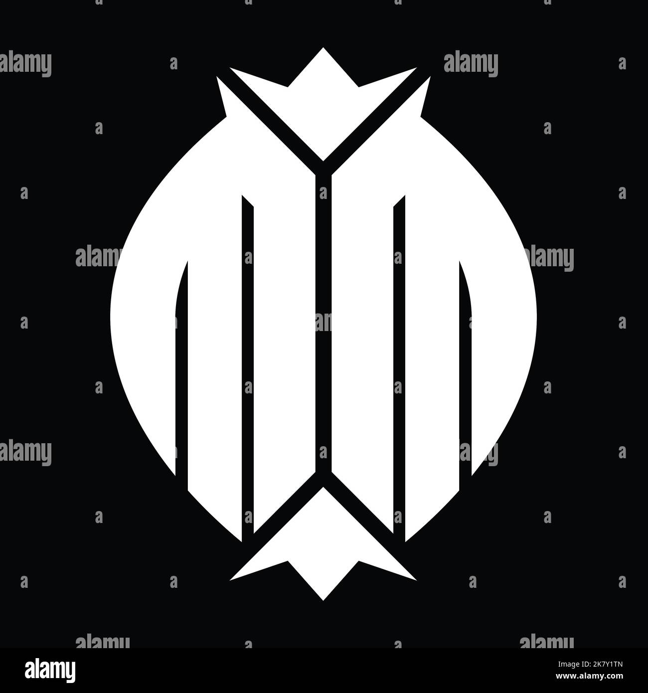 MM Logo monogram shield leaf crown element design template Stock Photo ... MM Logo monogram shield leaf crown element design template Stock Photo ...
