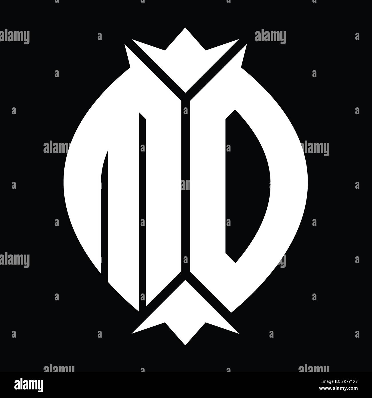 MD Logo monogram shield leaf crown element design template Stock Photo ... MD Logo monogram shield leaf crown element design template Stock Photo ...