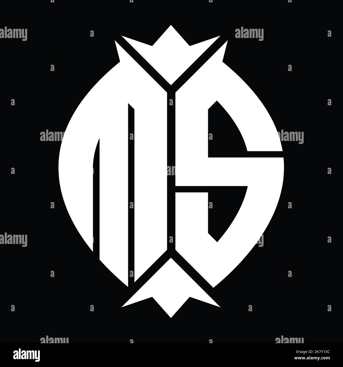 MS Logo monogram shield leaf crown element design template Stock Photo ... MS Logo monogram shield leaf crown element design template Stock Photo ...