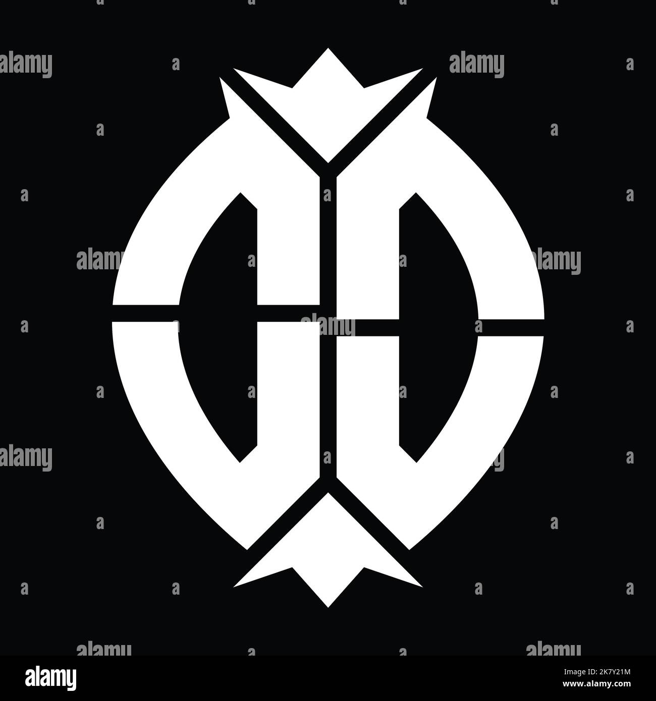 OO Logo monogram shield leaf crown element design template Stock Photo ...