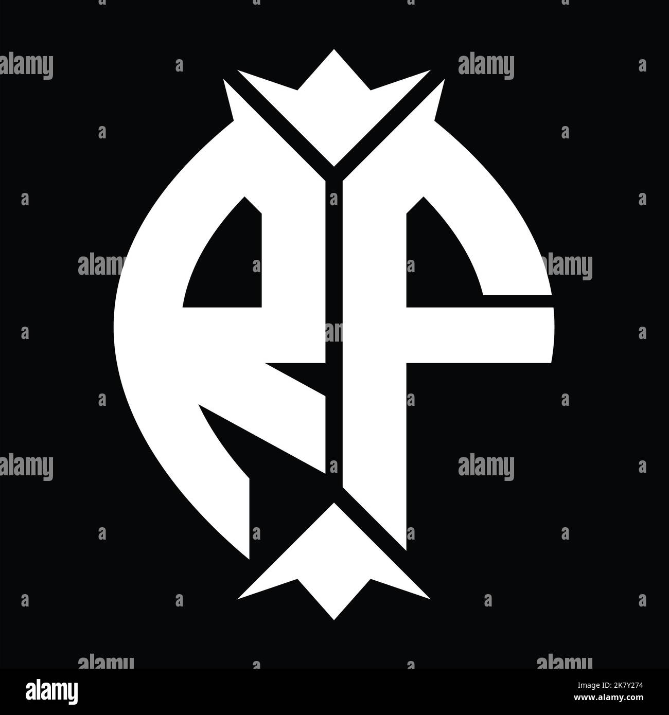 RF Logo monogram shield leaf crown element design template Stock Photo ...