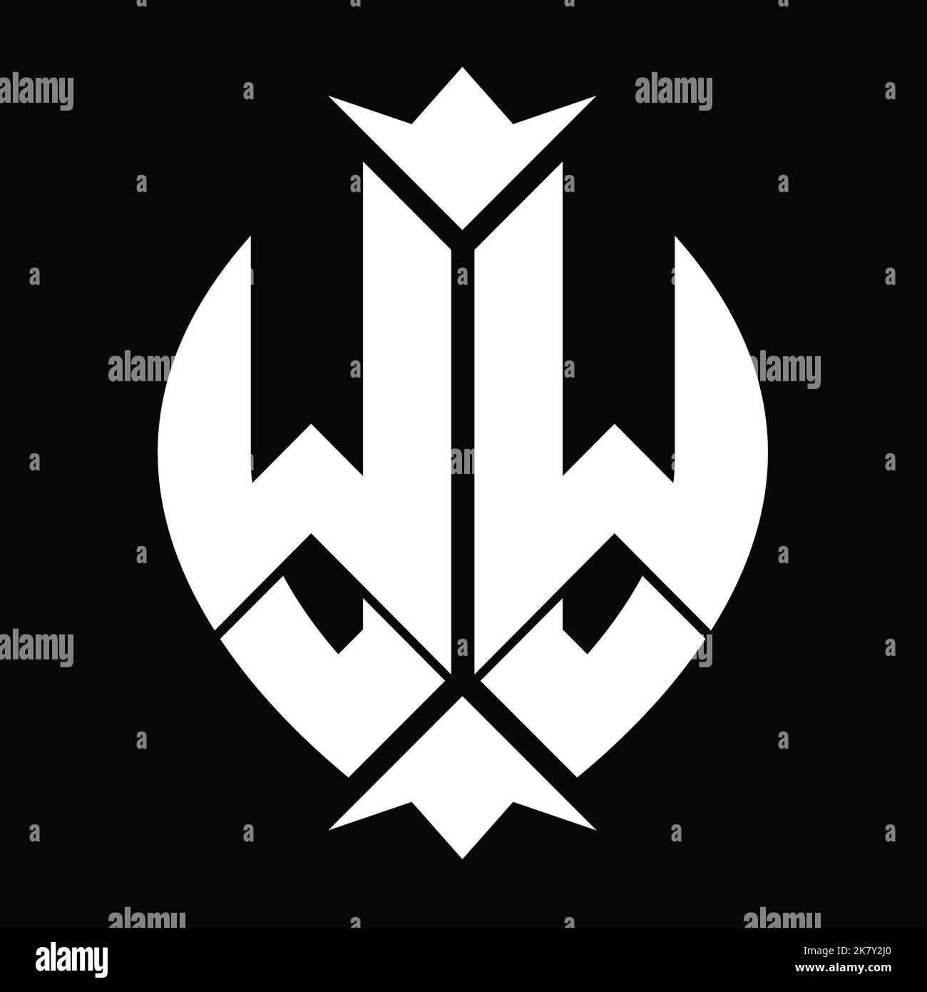 Typography w monogram logo hi-res stock photography and images - Alamy