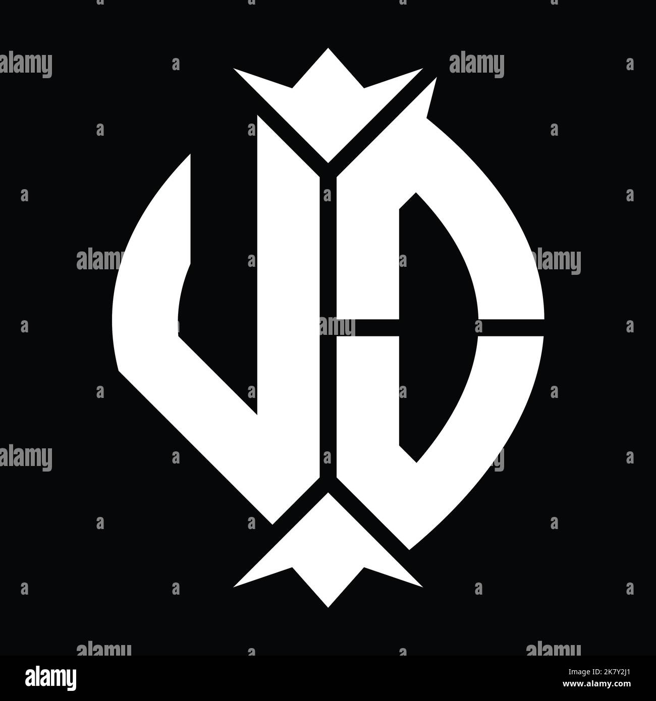 VO Logo monogram shield leaf crown element design template Stock Photo ...