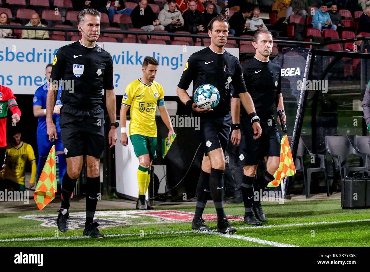 NIJMEGEN, NETHERLANDS - OCTOBER 19: Assistant Referee Charles Schaap ...