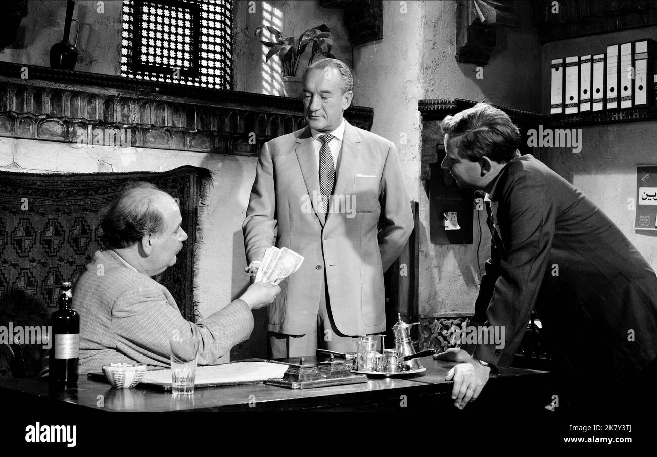 Eric Pohlmann & George Sanders Film Cairo (1963) Characters: Nicodemos ...