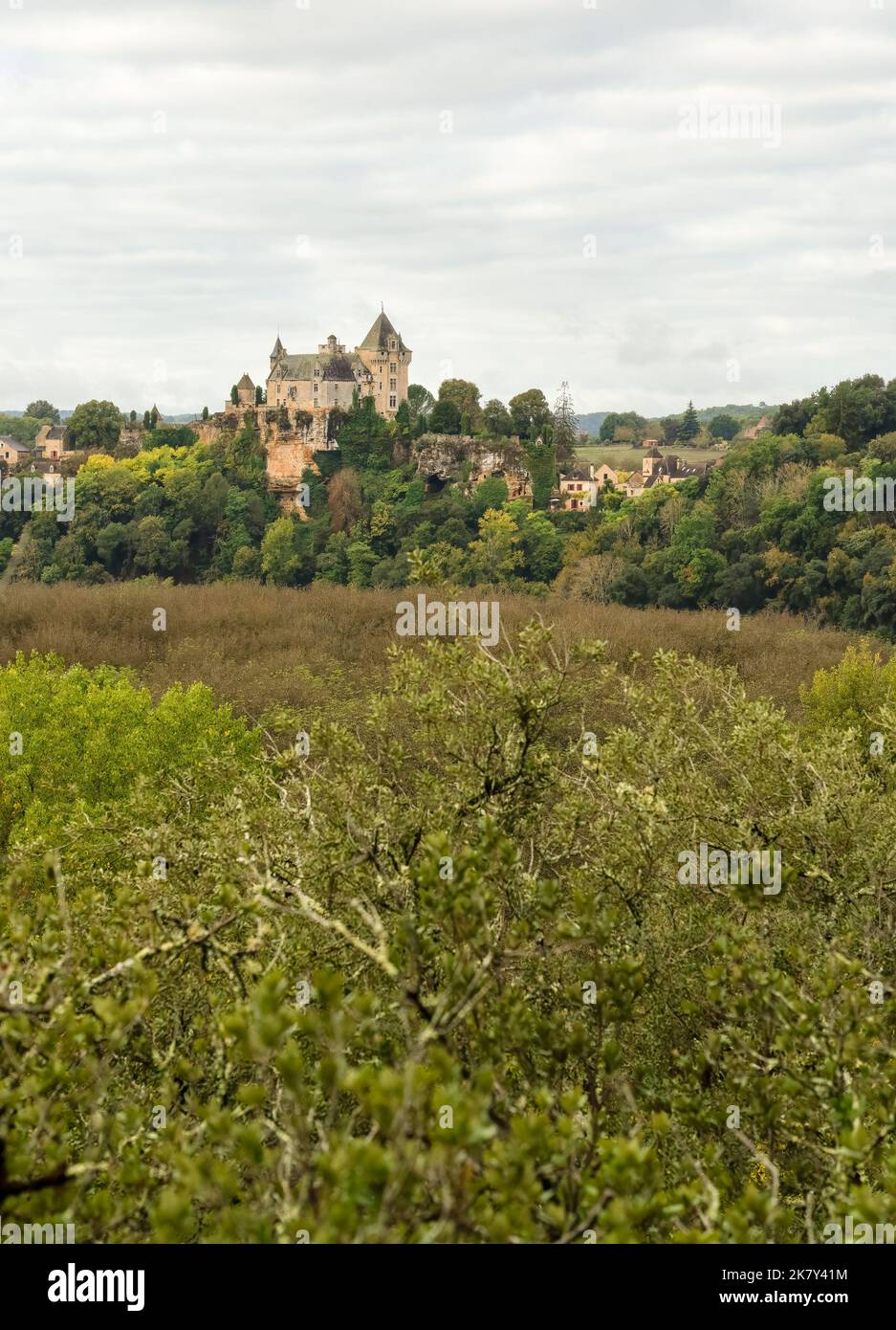 French turreted chateau with commanding skyline and extensive views of ...