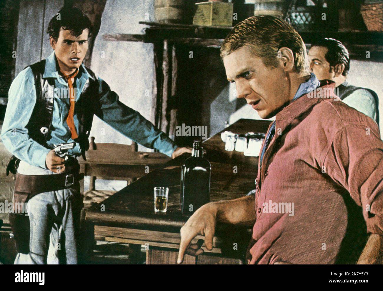 Horst Buchholz & Steve Mcqueen Film The Magnificent Seven (USA 1960 ...