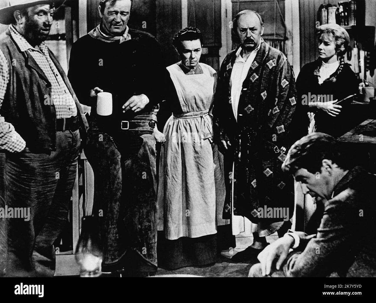 Andy Devine, John Wayne, Jeanette Nolan, Vera Miles & James Stewart ...
