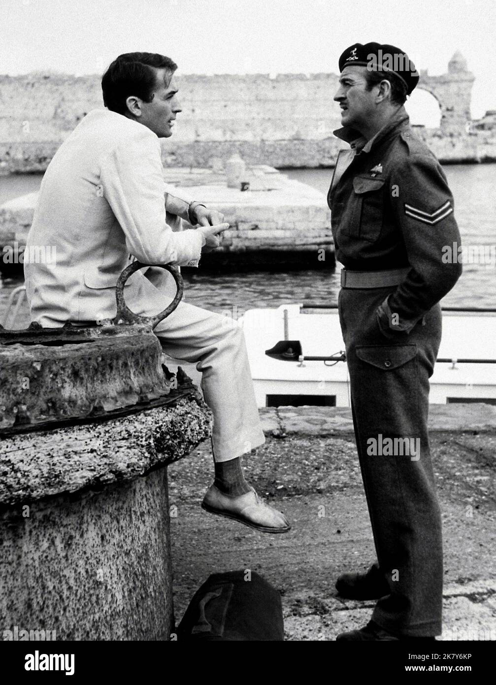 Gregory Peck & David Niven Film The Guns Of Navarone (1968) Characters: Capt. Keith Mallory ...