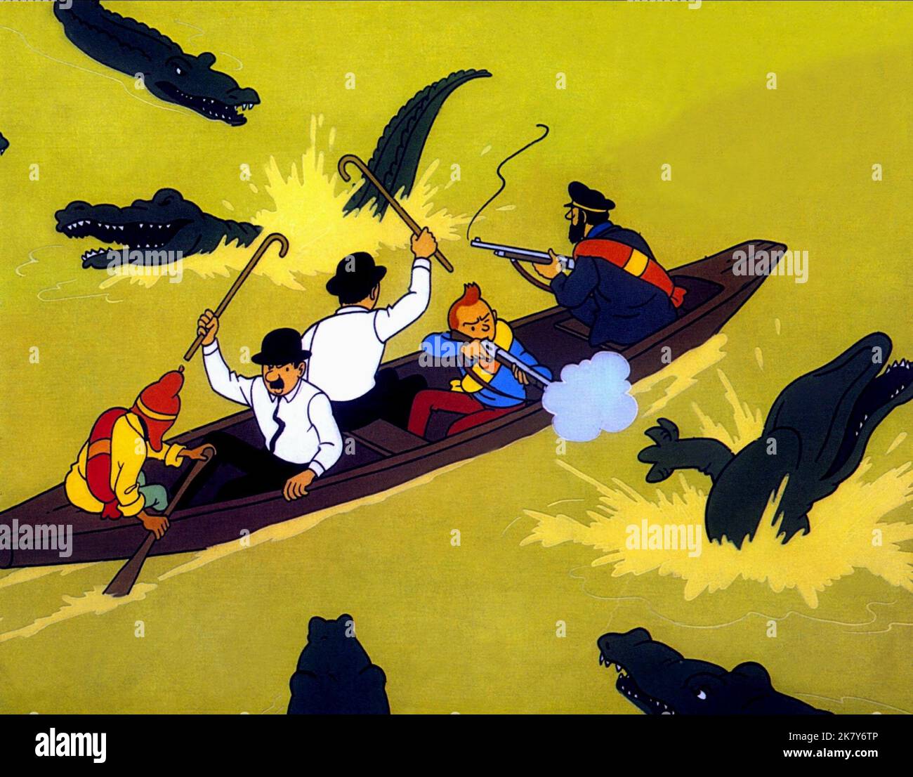Tintin, Thomson Twins, Le Capitaine Haddock Film: Tintin & The Temple ...