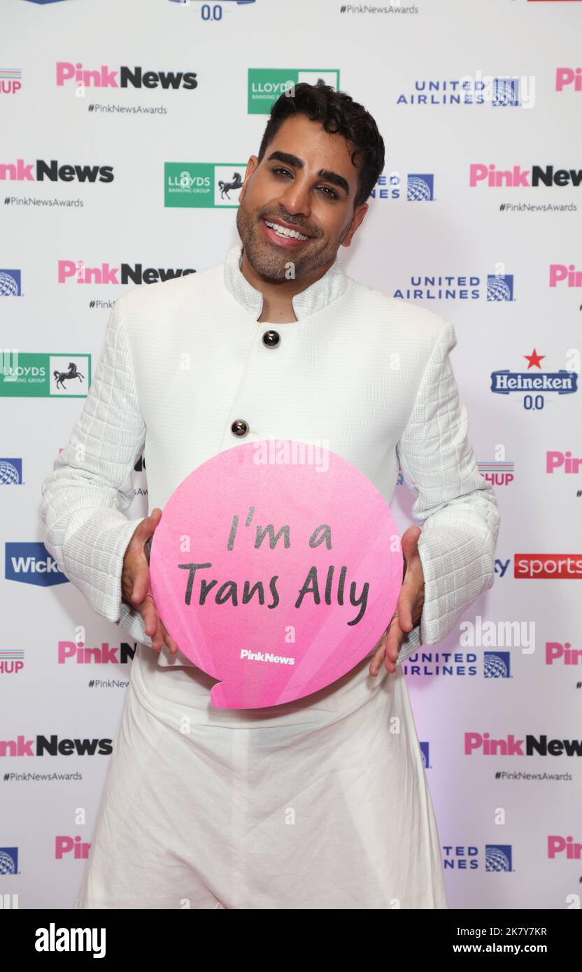 Dr Ranj Singh during the PinkNews Awards at Church House Westminster ...